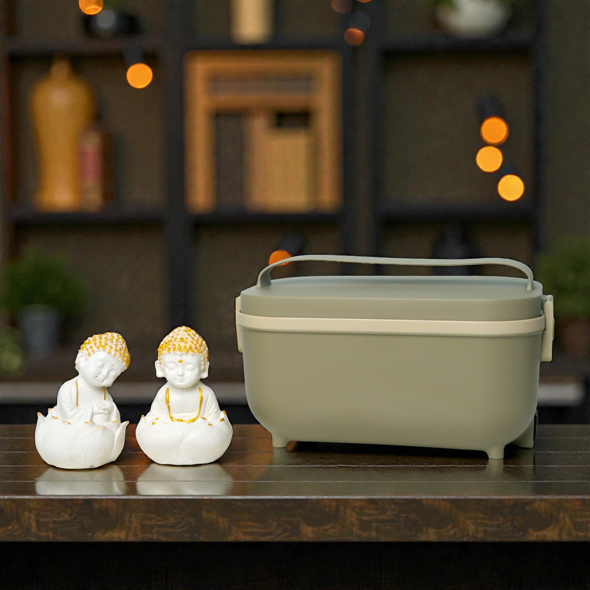 E-Munch Smart Electric Lunch Box & Lotus Baby Buddha Statue Combo ...